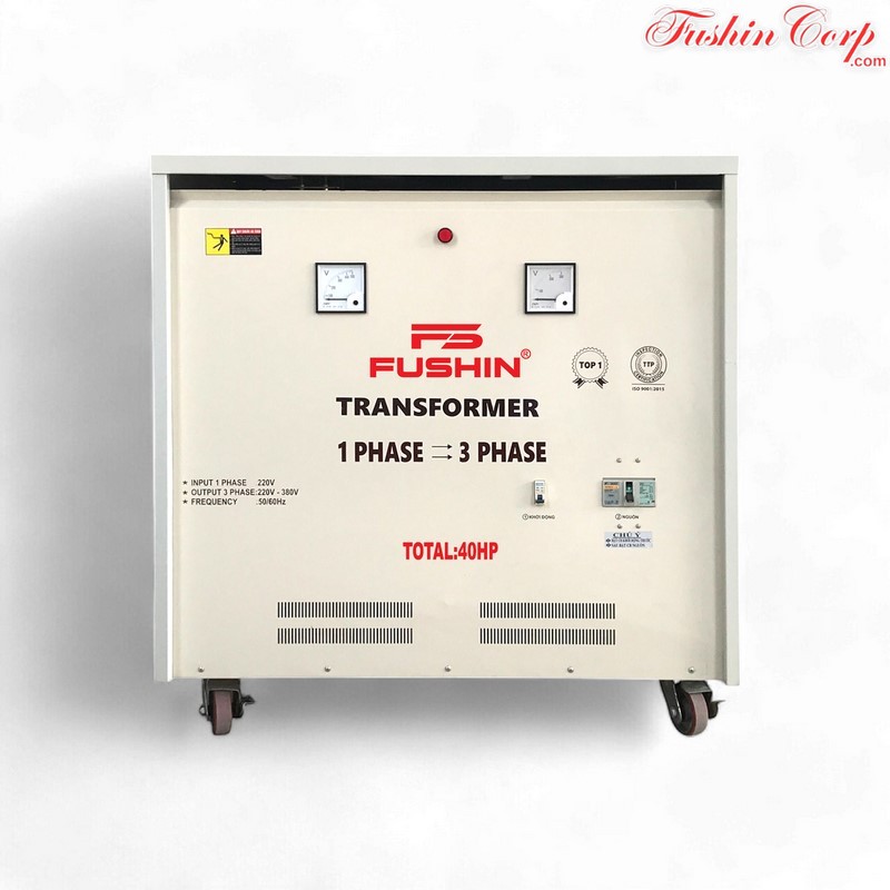 Biến Áp 1 Pha 220V Ra 3 Pha 220V Và 380V 40HP FUSHIN