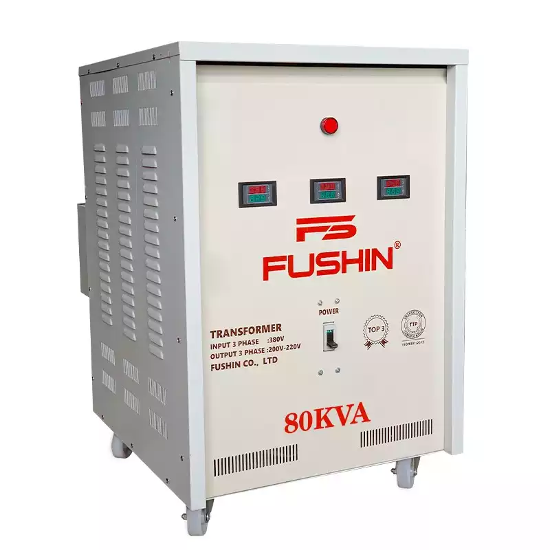 Biến Áp Tự Ngẫu 3 Pha 80KVA FUSHIN Vào 380V Ra 200V-220V Thông Dụng